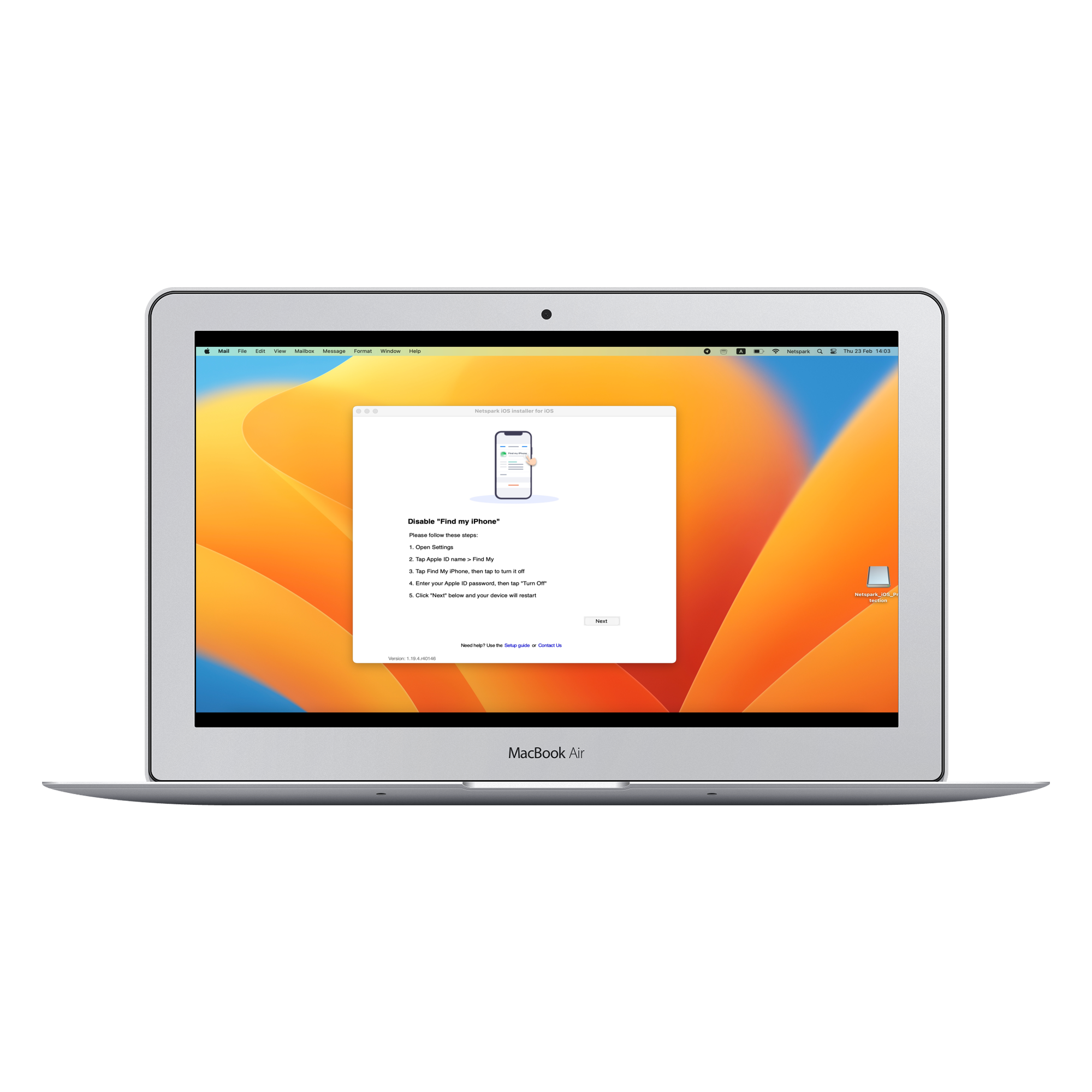 Installing Netspark with Uninstall Protection on iPhone/iPad