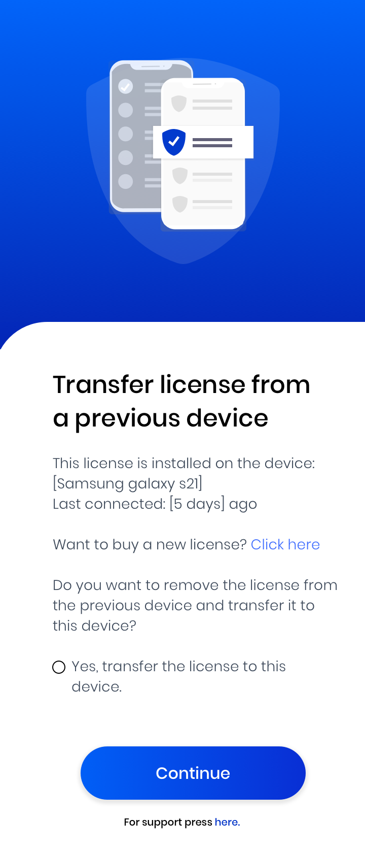 Transferring a Netspark License to a New Device