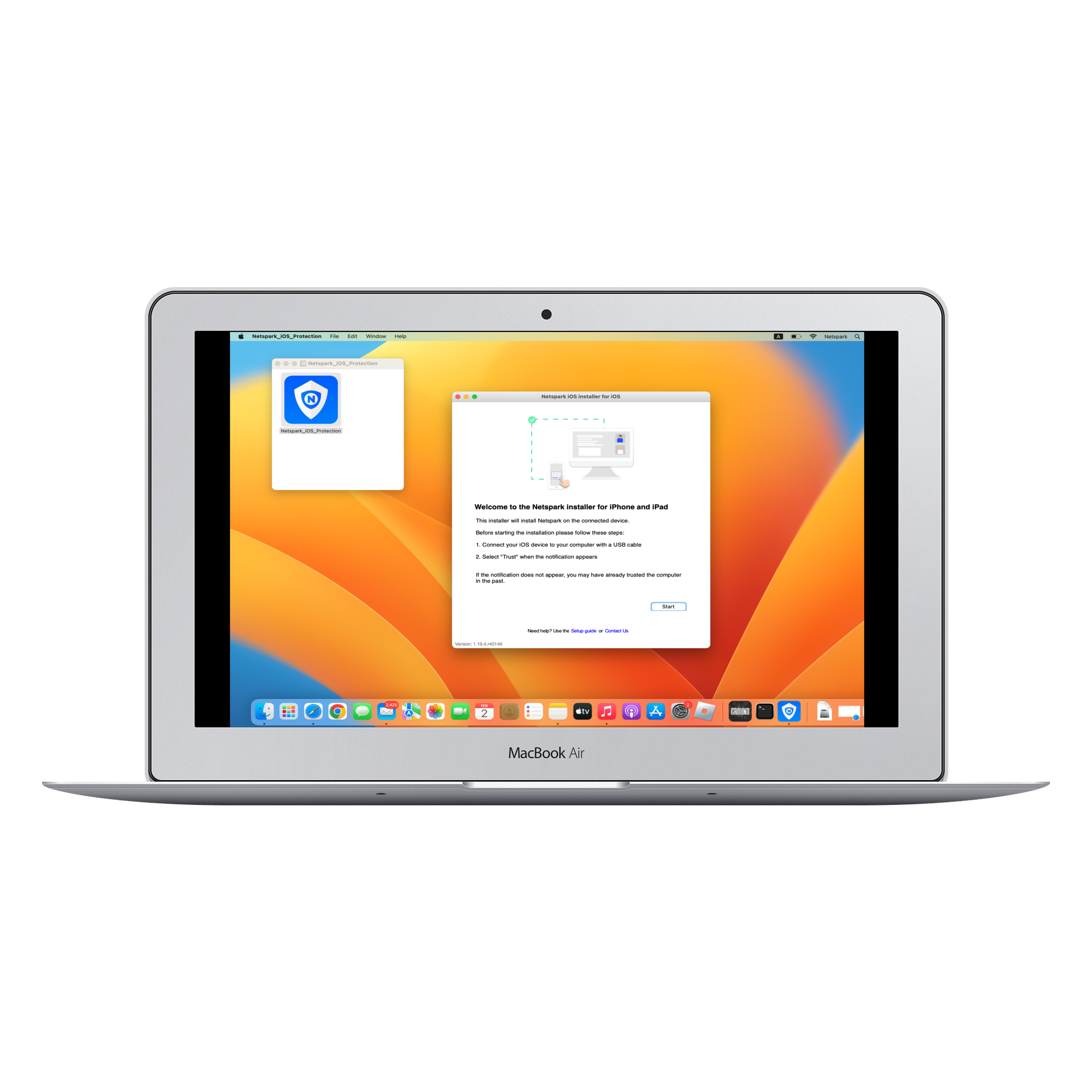 Installing Netspark with Uninstall Protection on iPhone/iPad